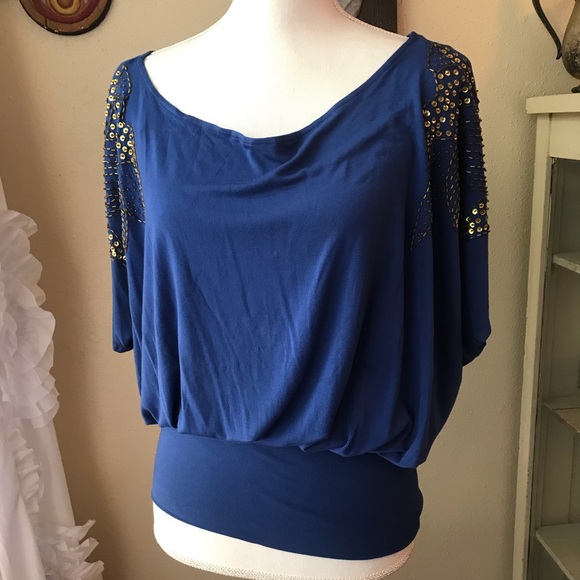 Arden B | Tops | Arden B Blue Dolman Top Nwt | Poshmark